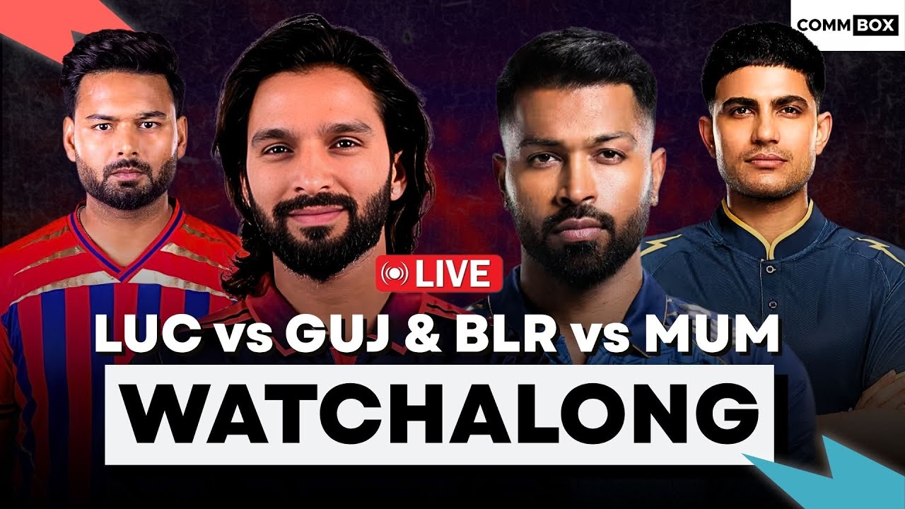 👉 #ipl2026 Live Watchalong: LUC vs GUJ & BLR vs MUM | #commbox #t20cricket
