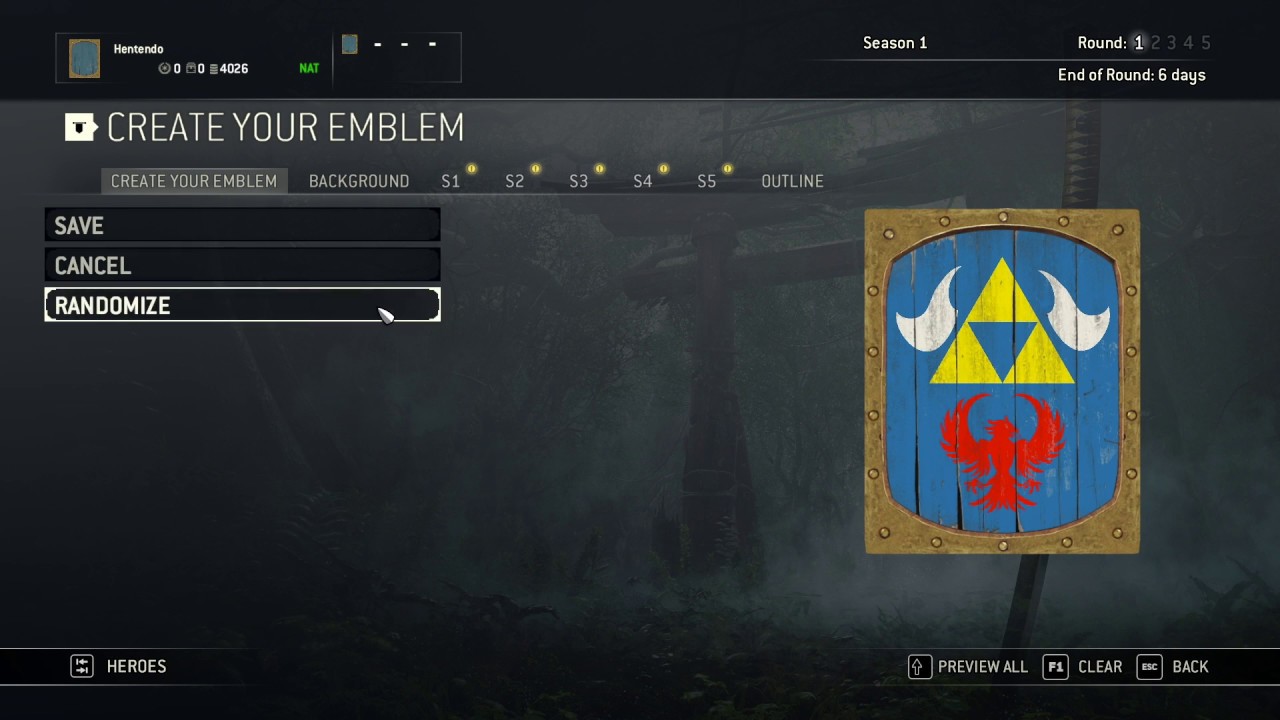 For Honor Emblem Tutorial: Hylian Shield // Samurai