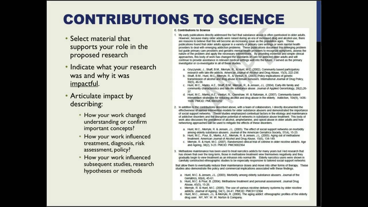 Quick Tips on Improving Application Scores Using the New NIH Biosketch