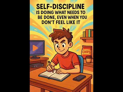 Self-discipline means showing up, even when you don’t feel like it. 💪📘 #StayFocused #DisciplineWins