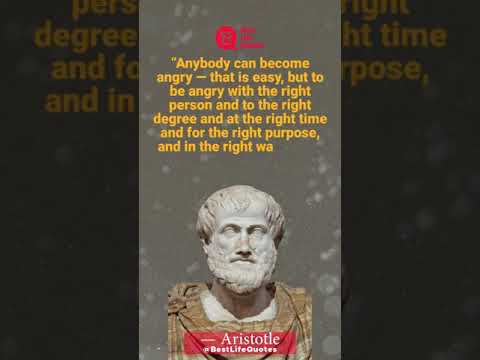 Anybody can become angry... | Aristotle Quotes | #shorts #quotes #status #motivation