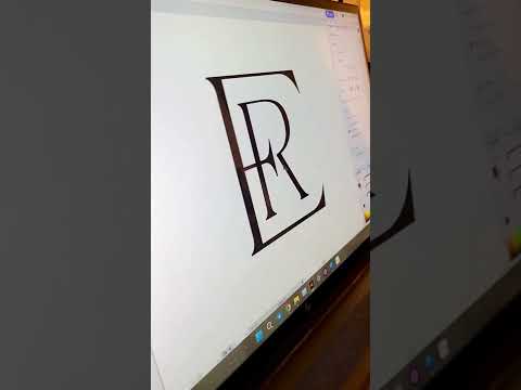 Design with us ✨️ Turning the letters E+R into a logo. Which letters should we try next?