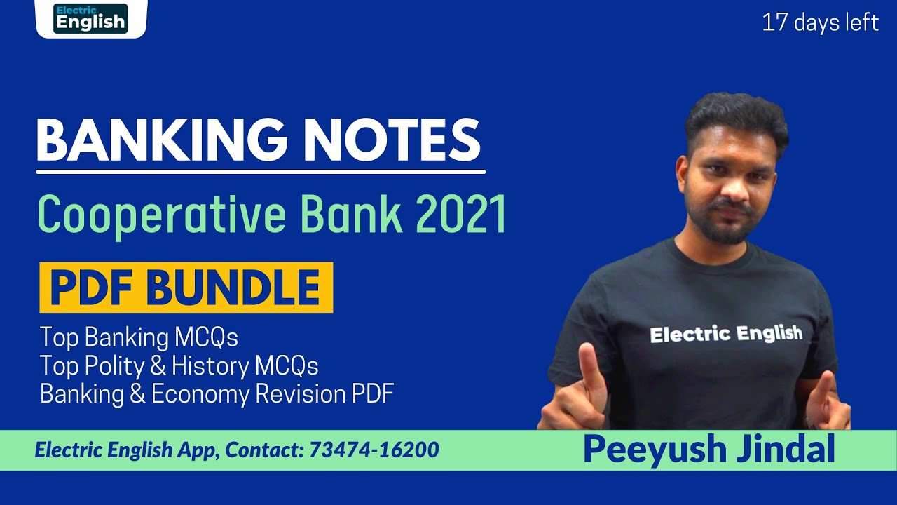 Banking PDF Bundle Final Revision Notes For Cooperative Bank 2021 || Cooperative Bank Notes