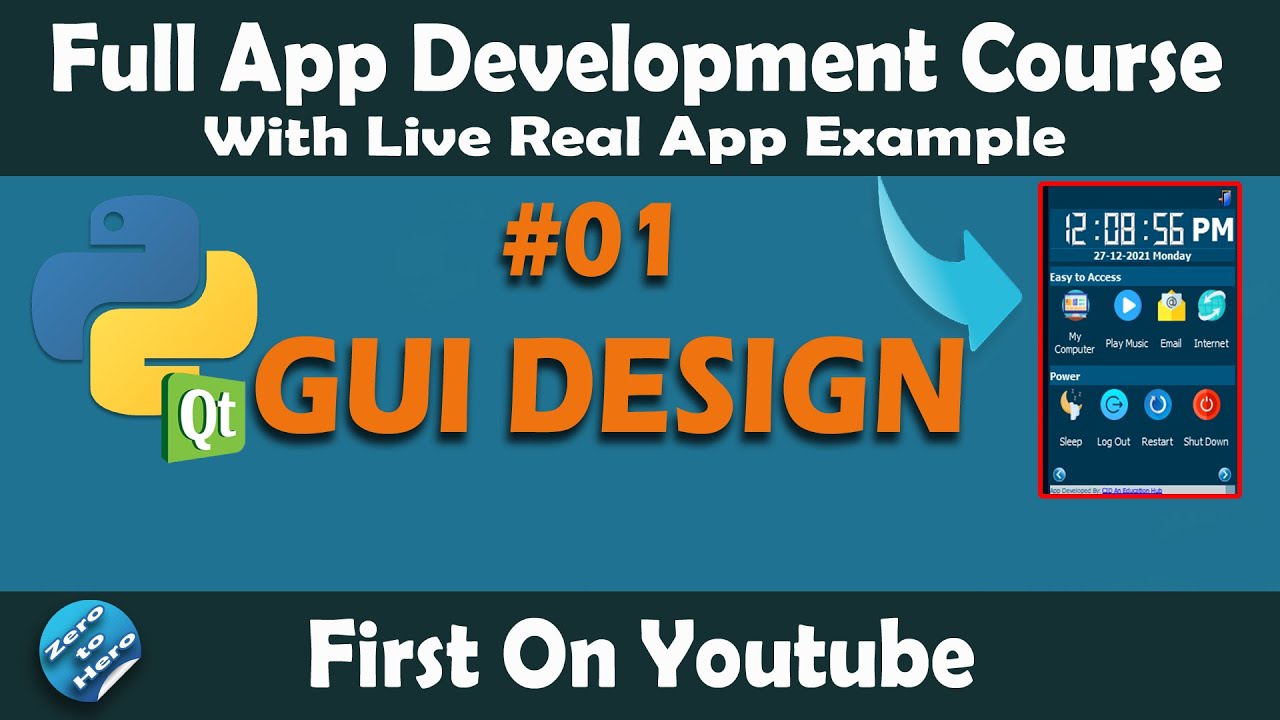 Full app development course with live real example | Python | PyQt5 | InnoSetup | FirstOnNet | Part1