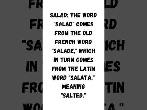 Word Origins "Salad" #salad #words #history #origin