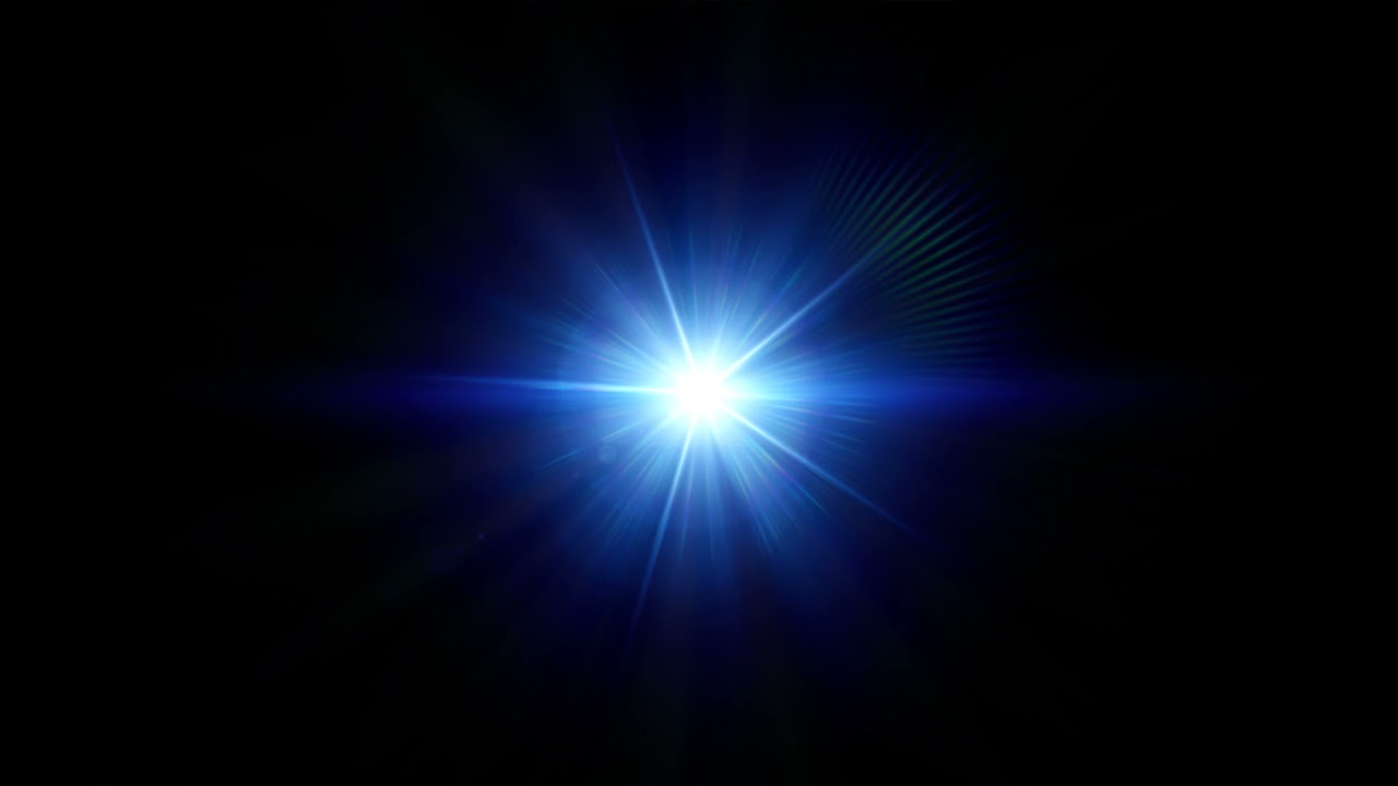 Abstract Blue Light In Black Background