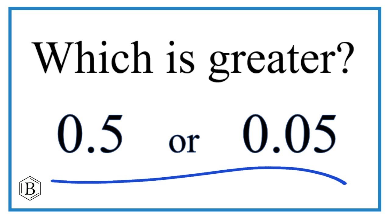 Which is larger?  0.5  or  0.05