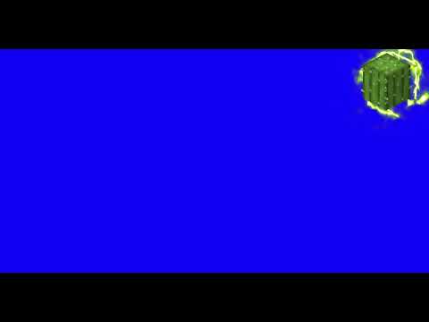 GLOWING CACTUS GREEN ENERGY NO COPYRIGHT BLUE SCREEN
