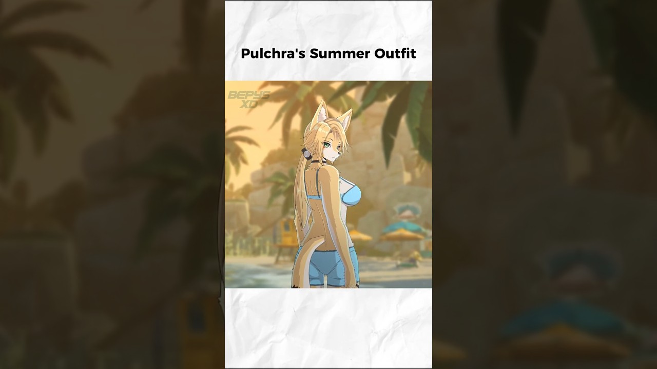 Pulchra Summer Outfit ZZZ #catgirl #furry #zenlesszonezero #animation #anime #shorts #meme