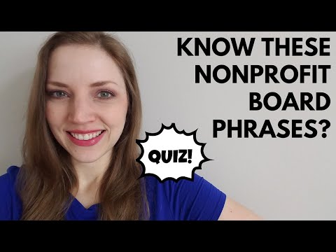 10 Nonprofit Board of Directors Terms - Do YOU Know Them All?
