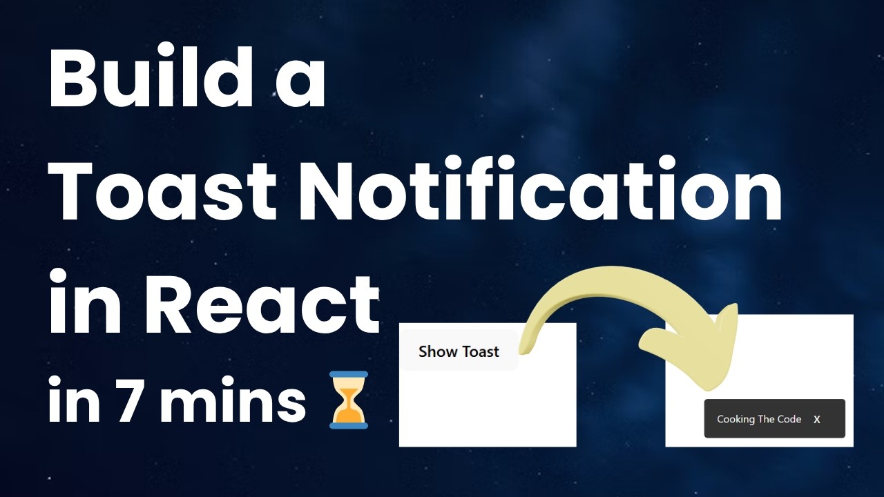 Build a Toast Notification in React in 7 minutes! 🍞 (Beginner Friendly) #reactjs #frontendinterview