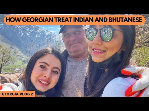 How Georgian treat INDIAN and BHUTANESE | Hike to Gergeti Kazbegi, Georgia