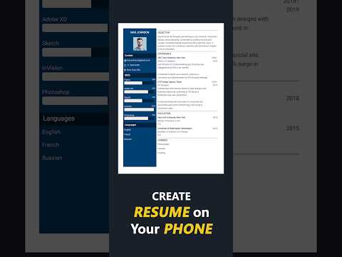 How to Make Resume in Mobile | Best Free Resume Builder App 2024