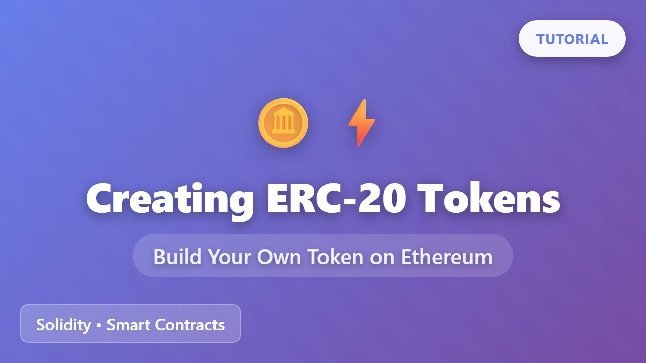 Creating ERC-20 Tokens: Build Your Own Ethereum Token | Solidity Tutorial