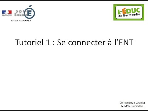 Se connecter à l'ENT