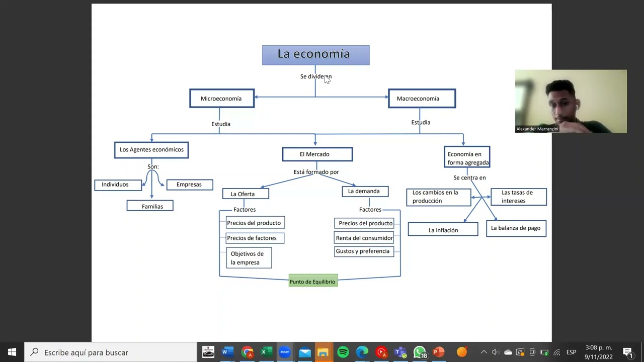 mapa conceptual sobre la economia