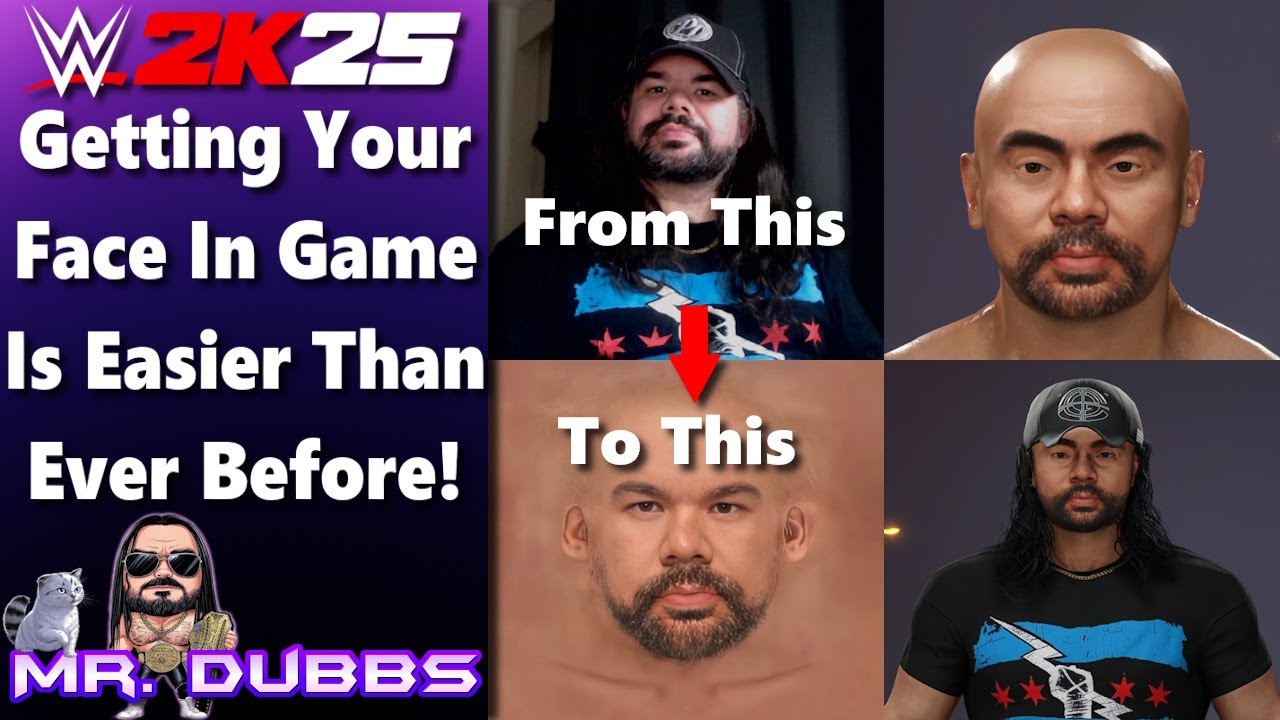 WWE2k25 | Face Texture Tutorial. Get Your Face In The Game In 5 Mins!