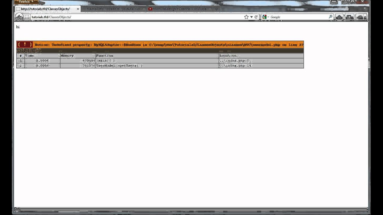 PHP - Classes and Objects (Framework pt2) Part 3