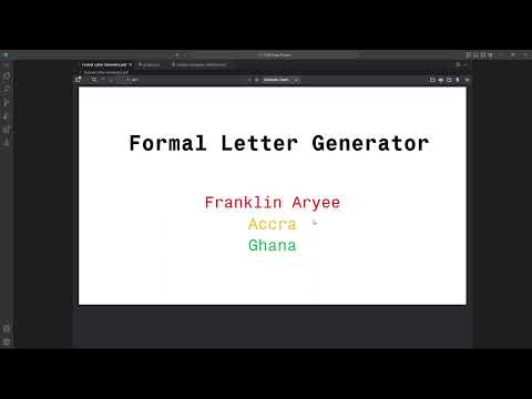 CS50P - Formal Letter Generator
