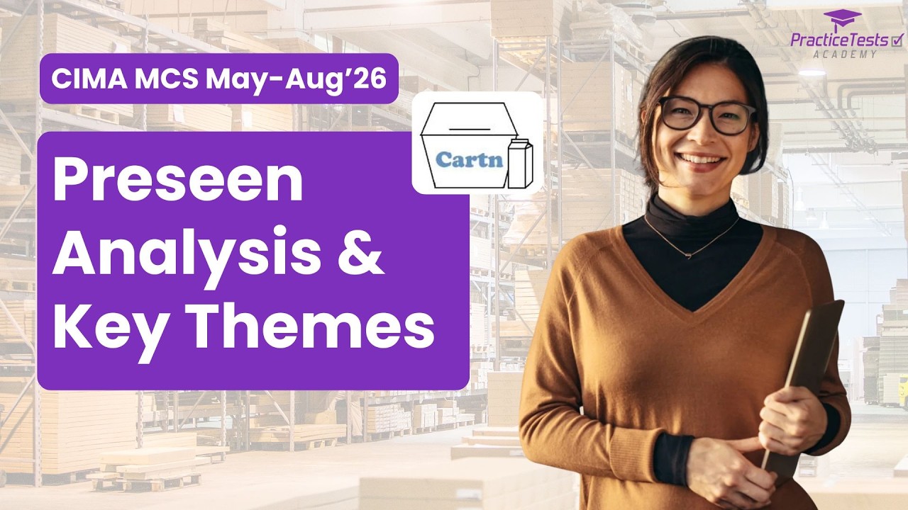 CIMA MCS May/Aug 2026 Pre-Seen Analysis | Cartn Case Study Explained + Exam Strategy