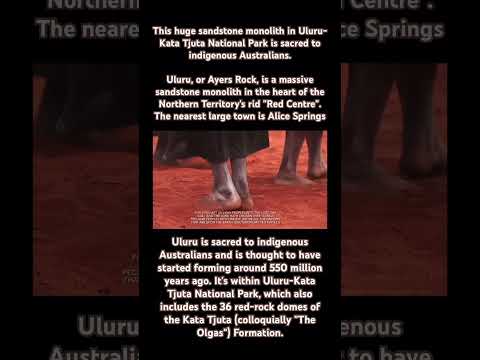 This huge sandstone monolith in Uluru-Kata Tjuta National Park is sacred to the indigenous #People s