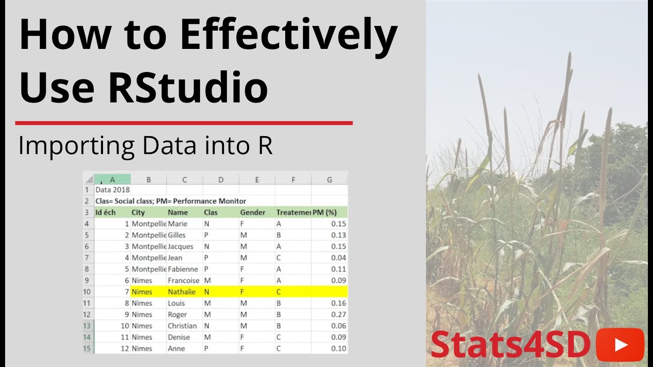 How to Effectively use RStudio: Importing data