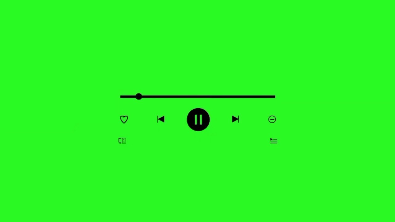 PLAY MUSIC BUTTON GREEN SCREEN