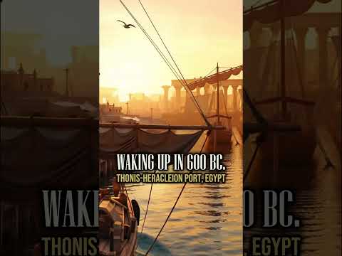 Waking Up in 600 BC: Lost Port of Thonis-Heracleion | Egypt’s Sunken Wonder #timetravel #history #ai