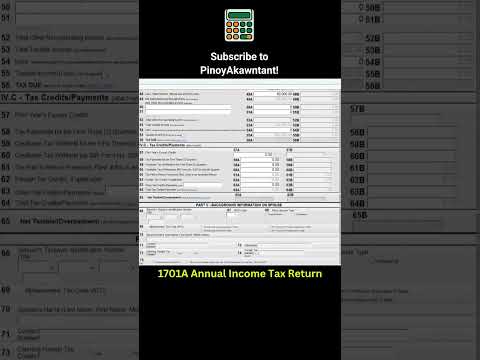1701A Annual Income Tax Return for 8% and 3% + Graduated IT Rate with Optional Standard Deduction