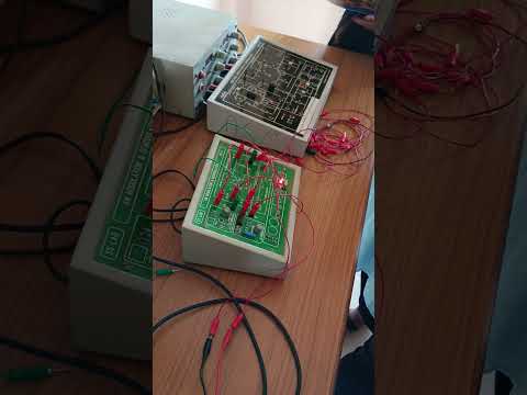 A circuit connection with with cro in electronics laboratory