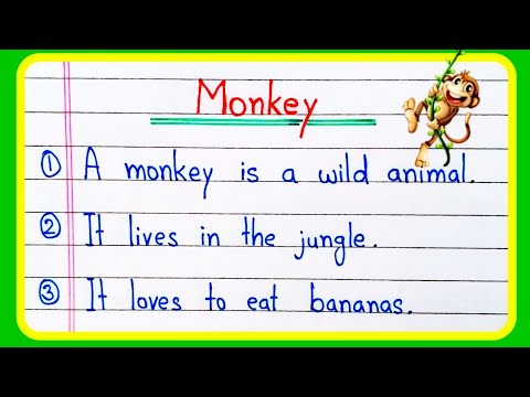 10 lines essay on Monkey | 10 lines on monkey in English | Essay on Monkey | Monkey essay writing