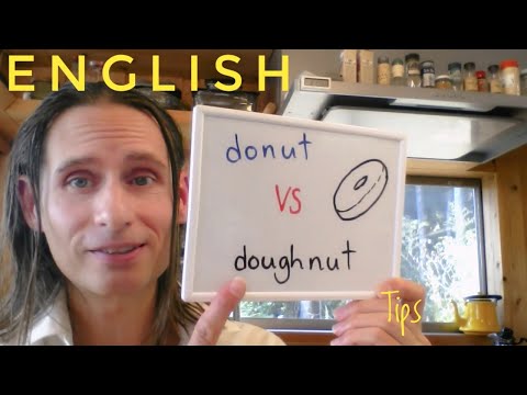 Thursday ENGLISH Learning Tip "donut vs doughnut" 12-12-2019 (imagineigo)