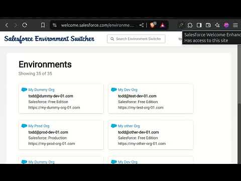 Salesforce Welcome Enhancer - Chrome Extension demo