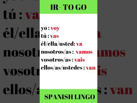Spanish verb "ir" : conjugation and sentences #spanish #spanishforbeginners #learnspanish