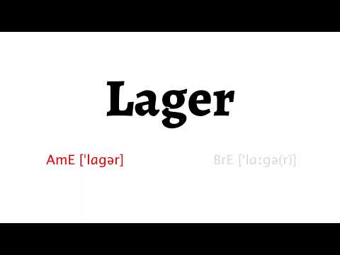 How to Pronounce lager in American English and British English