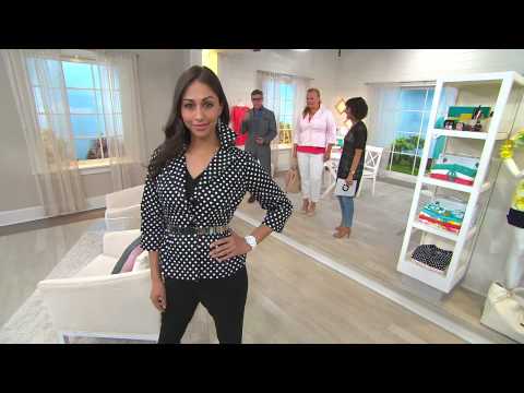 Joan Rivers Polka Dot Signature Jacket with 3/4 Sleeves with Amy Stran