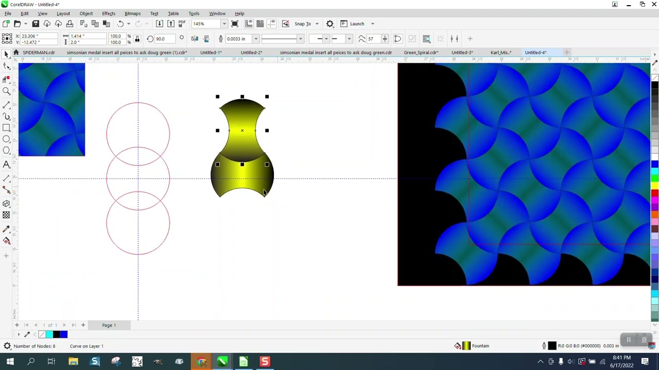 Corel Draw Tips & Tricks Draw this Pattern locking Items Part 1