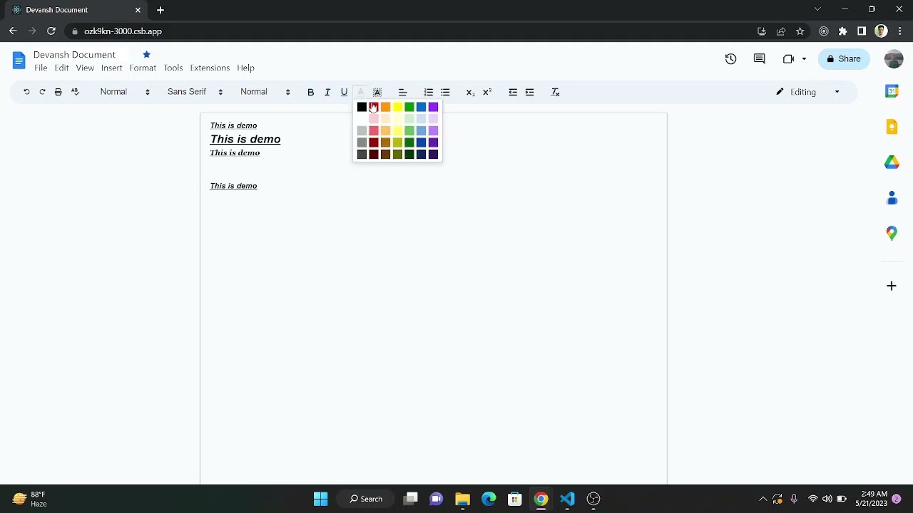 Google Docs Clone using ReactJS and Tailwind CSS
