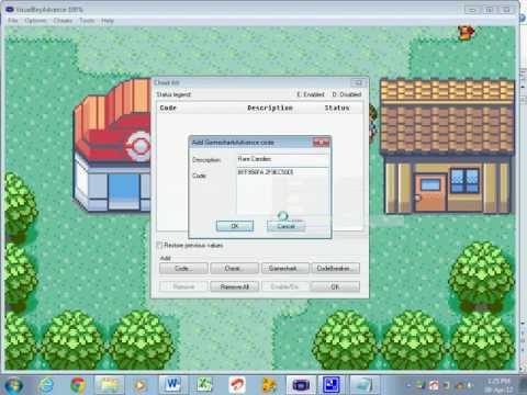 Pokemon Emerald INFINITE RARE CANDIES Gameshark Code VBA HD