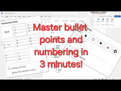 Mastering Bullets and Numbering in Word: Tips and Shortcuts