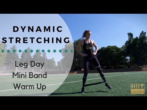 Leg Day Dynamic Stretching Warmup | Mini Bands Warmup