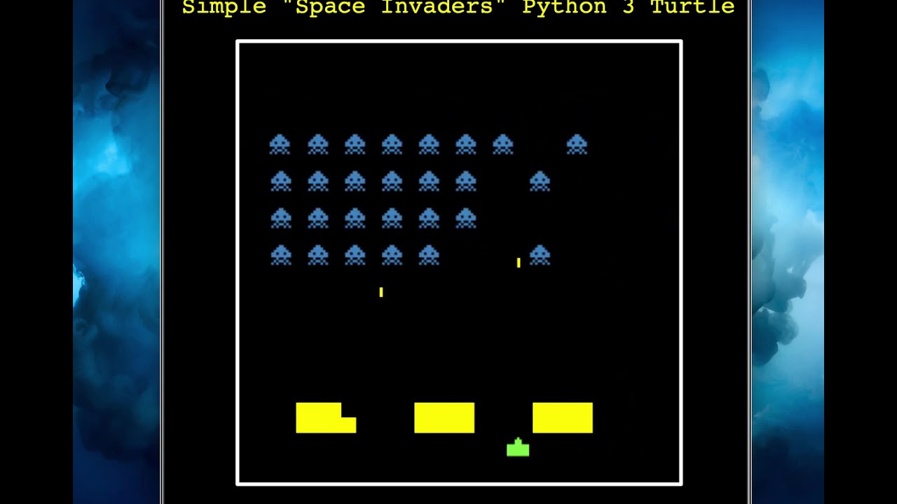 Space invaders type game with Python 3 and Turtle
