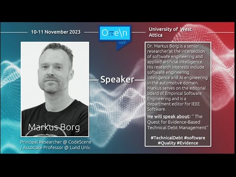 The Quest for Evidence-Based Technical Debt Management - Markus Borg