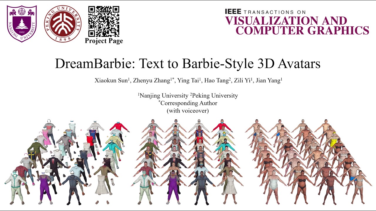 [TVCG 2026] DreamBarbie: Text to Barbie-Style3D Avatars