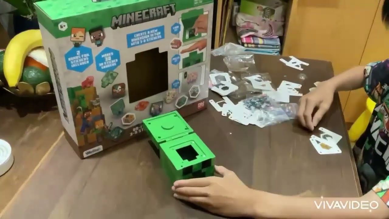 Minecraft 3D sticker - DIY