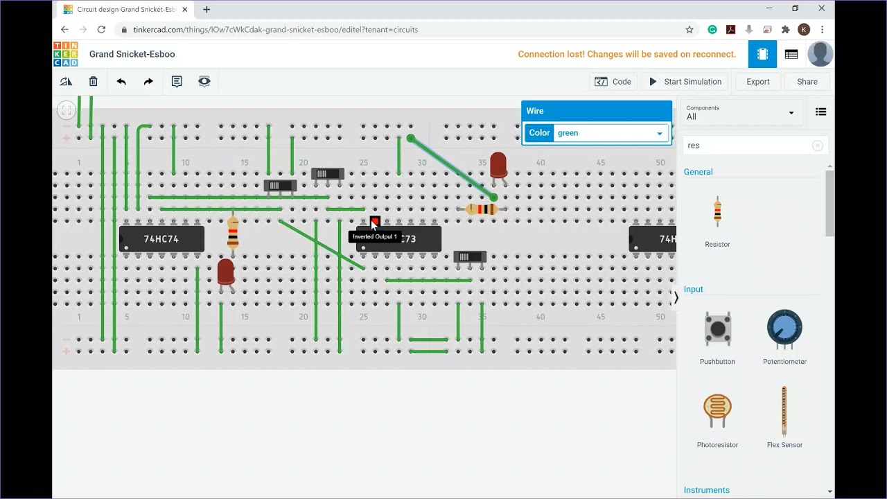 Tinkercad: Sequential Circuit Design