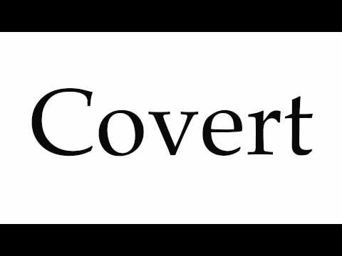 How to Pronounce Covert