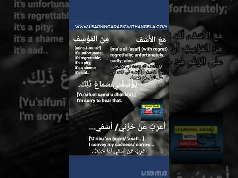 Conveying condolences, sorrow and sympathy in Arabic with examples