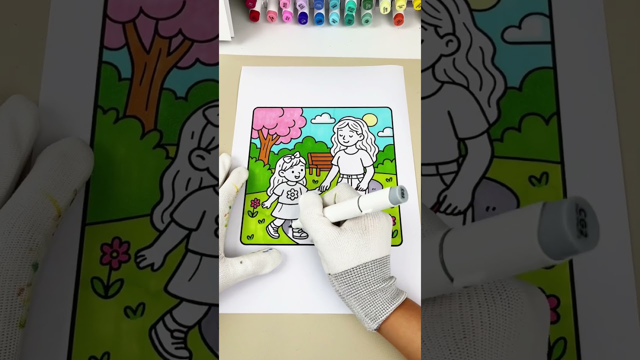 Mother’s Day #coloringforadult #art #coloringadventure #ohuhumarkers #coloring