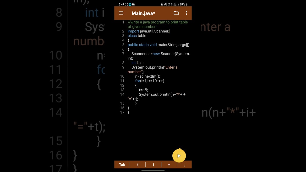 Java Programming Tutorial: Print Table of a Given Number | QUICK TECH POINT #quicktechpoint